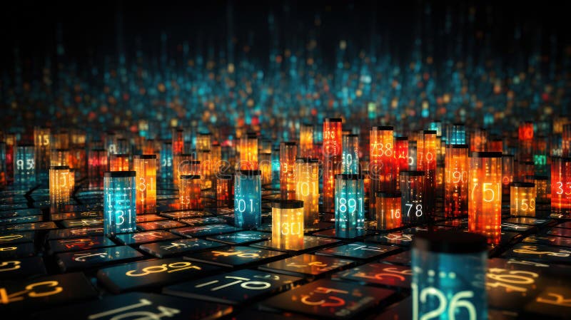 Digital Matrix: Seamless Screen Code Numbers Texture Stock Illustration ...