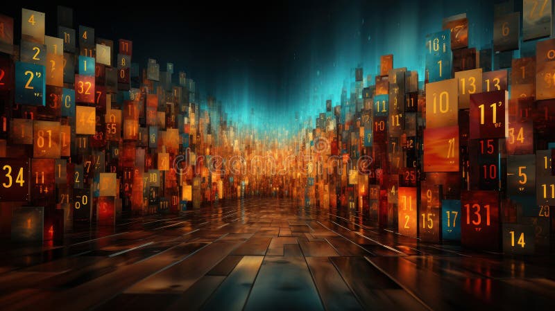 Digital Matrix: Seamless Screen Code Numbers Texture Stock Illustration ...