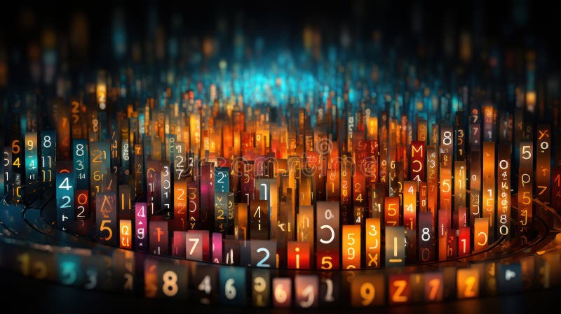 Digital Matrix: Seamless Screen Code Numbers Texture Stock Illustration ...