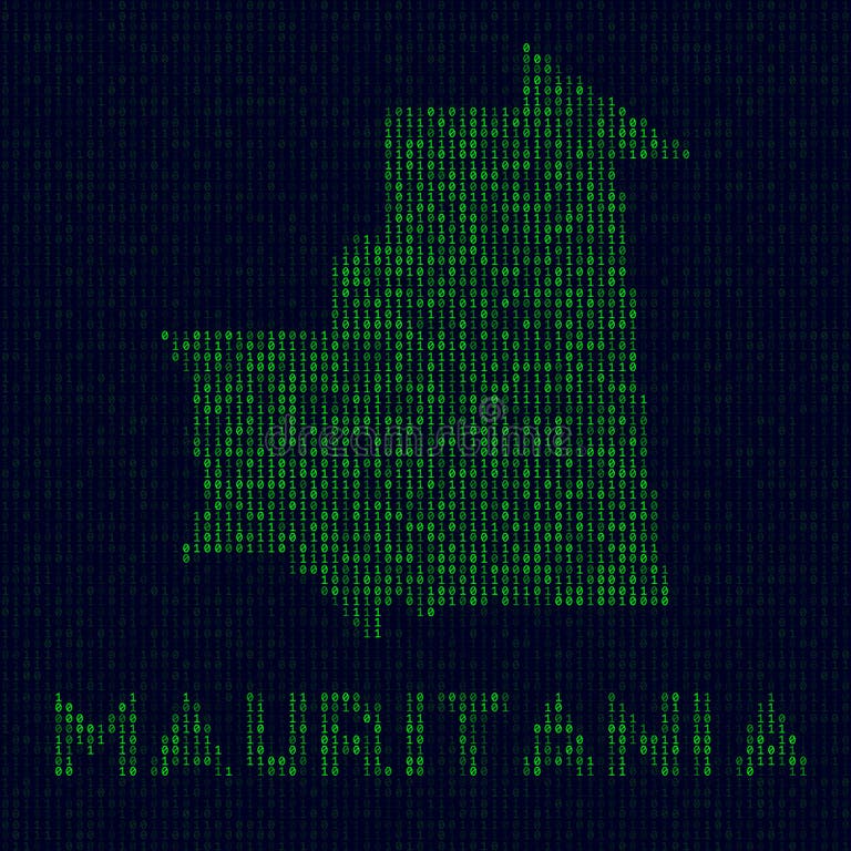 Digital Mauritania logo. stock vector. Illustration of cartography ...