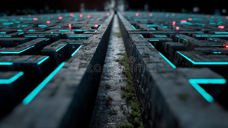 Digital Maze Representing Customer Journey and Data Tracking Pathways ...