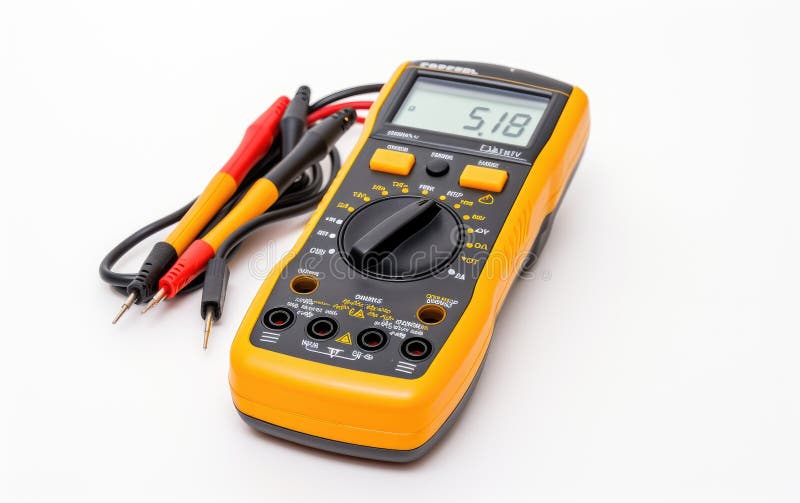 Digital Measurement Device on White Background Stock Illustration ...