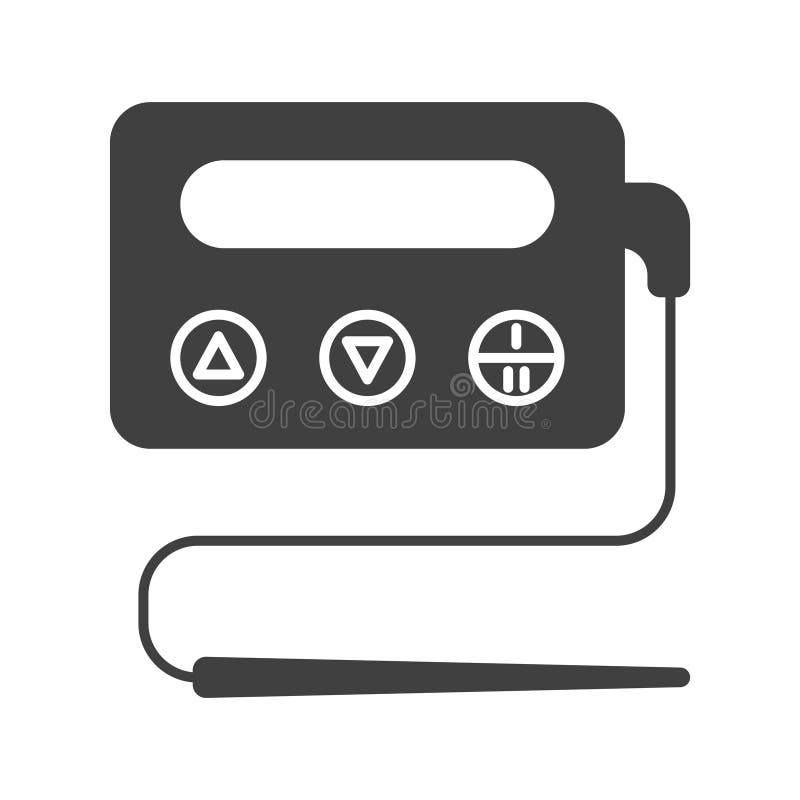 Digital Meat Thermometer Solid Icon, Bbq Concept, Kitchen Smart Steak ...