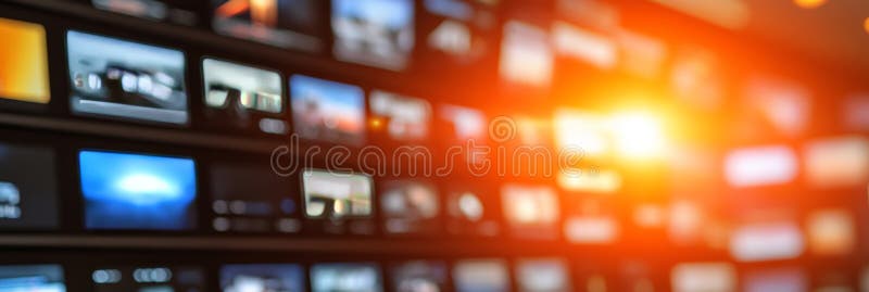 Digital Media Broadcasting Abstract Background, Bright Light Gradient ...