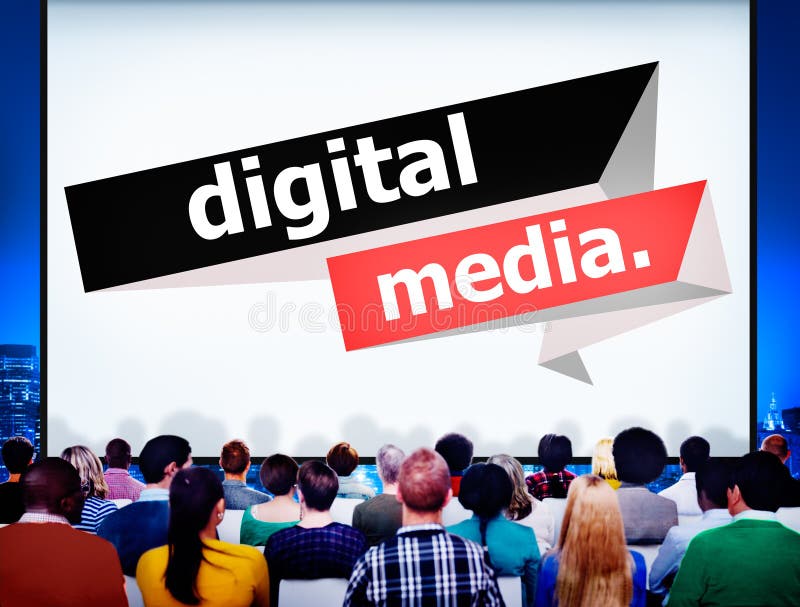 Digital Media Content Share Technology Concept Stock Photo - Image of ...