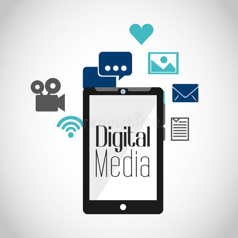 Digital media design stock illustration. Illustration of concept - 65266959