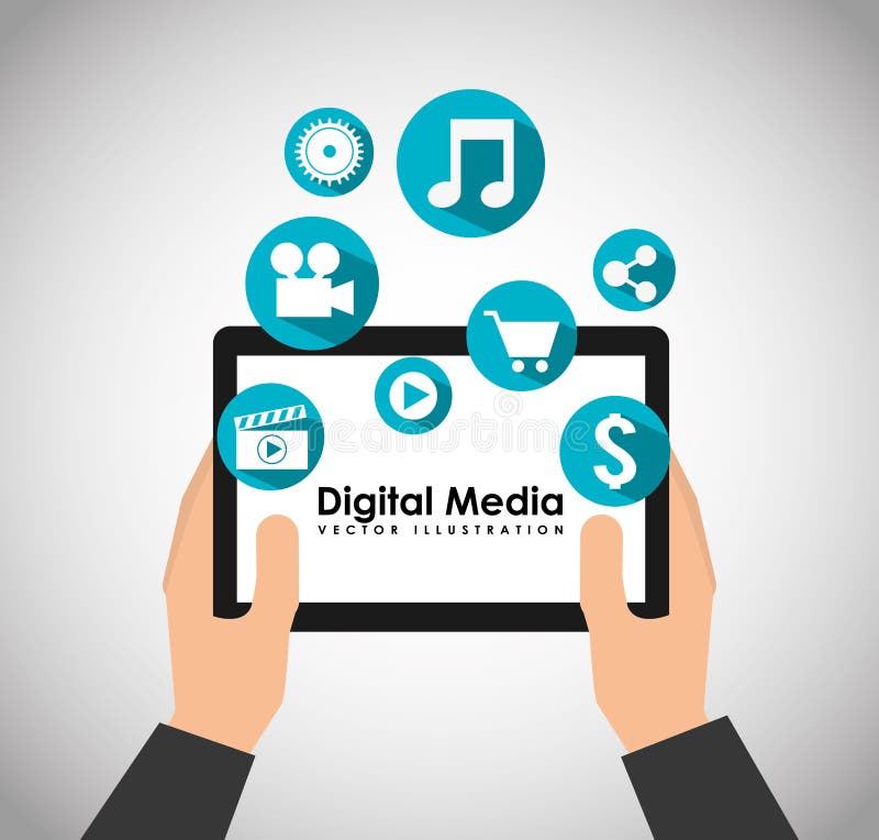 Digital media design stock illustration. Illustration of technology ...