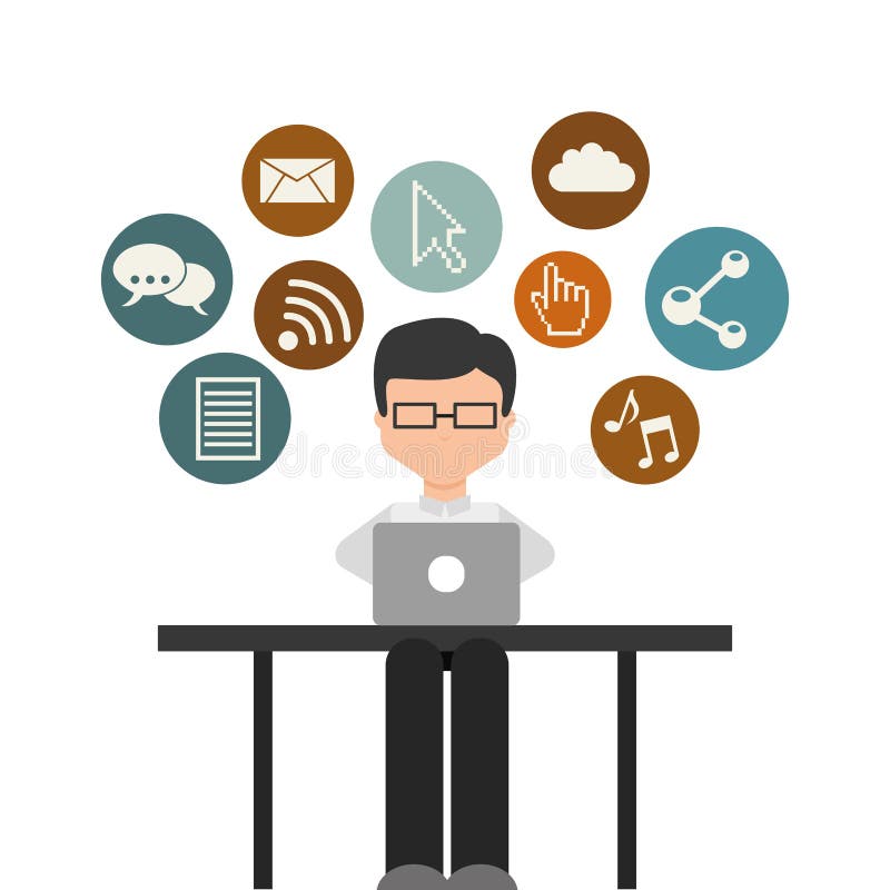 Digital media design stock illustration. Illustration of technology ...