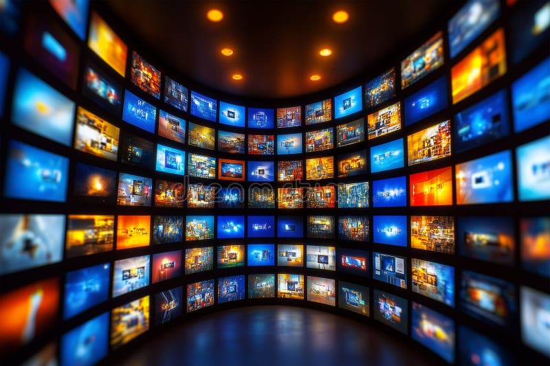 Digital Media Display Featuring a Variety of Images and Graphics on a ...