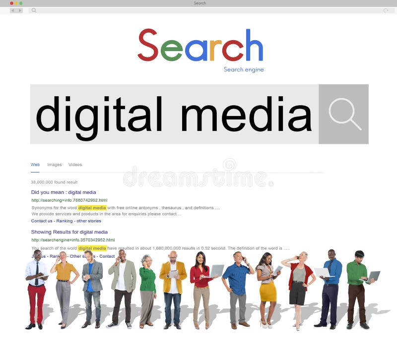 Digital Media Network Multimedia Technology Concept Stock Image - Image ...