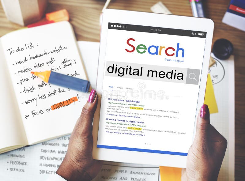 Digital Media Network Multimedia Technology Concept Stock Photo - Image ...