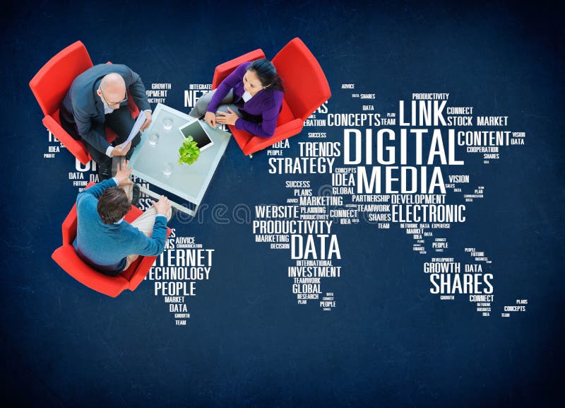 Digital Media Online Social Networking Communication Concept Stock ...