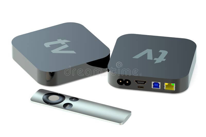 Digital Media Players Back and Front View Stock Illustration ...