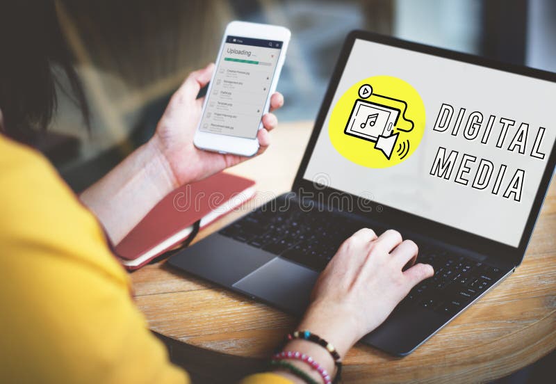 Digital Media Technology Devices Graphic Concept Stock Photo - Image of ...