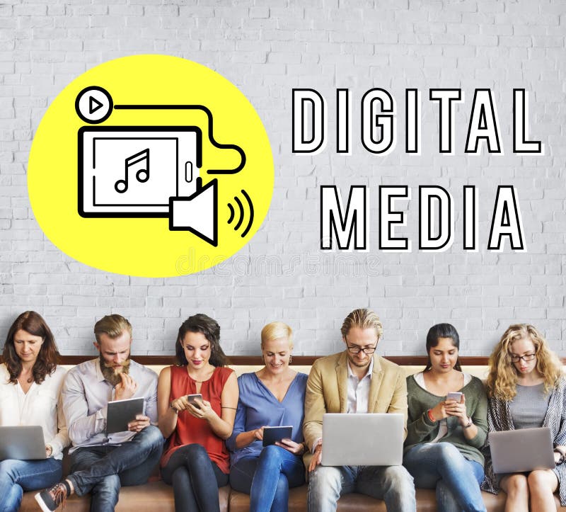 Digital Media Technology Devices Graphic Concept Stock Photo - Image of ...