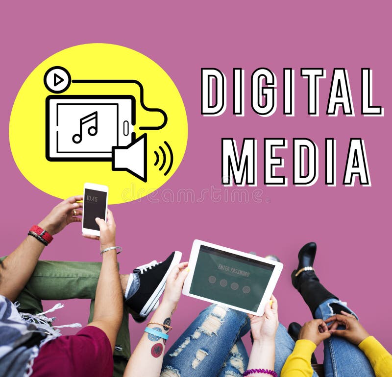 Digital Media Technology Devices Graphic Concept Stock Image - Image of ...