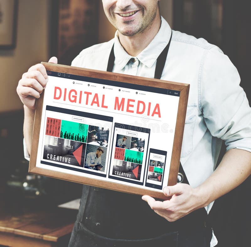 Digital Media Technology Graphic Concept Stock Photo - Image of ...