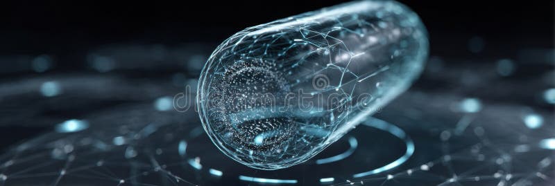 Digital Hologram Showcasing a Rotating Capsule Structure in a ...