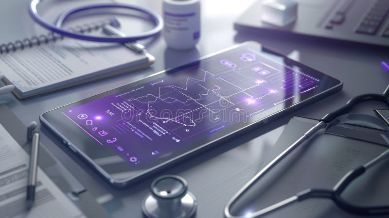 The Digital Medical Tablet.AI Generated Image Stock Photo - Image of ...