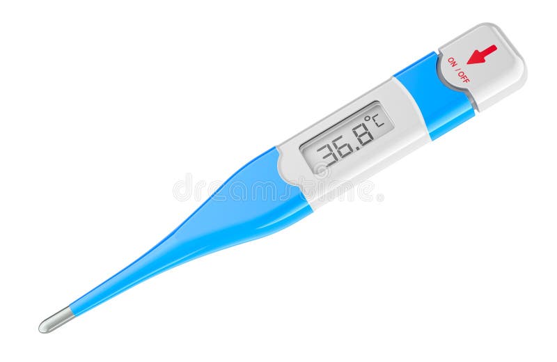 Digital Medical Thermometer. Oral Thermometer with Flexible Tip, 3D ...