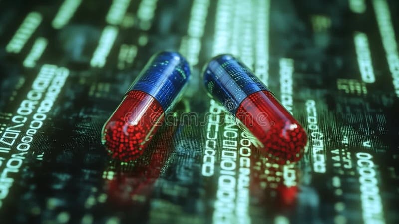 Digital medication visuals stock video. Video of graphic - 374393691