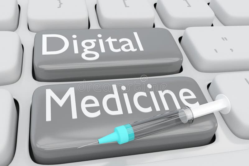 Digital Medicine concept stock illustration. Illustration of human ...