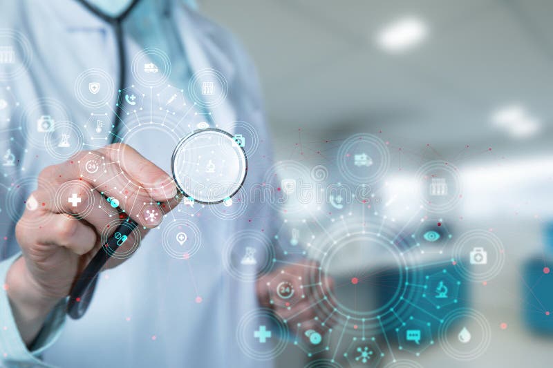 Digital Medicine and Diagnostics of the Future Stock Photo - Image of ...