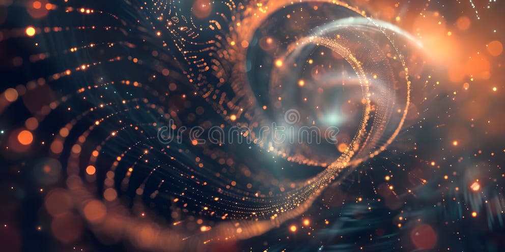 Digital Mesh: Abstract Background with Technological Particles ...