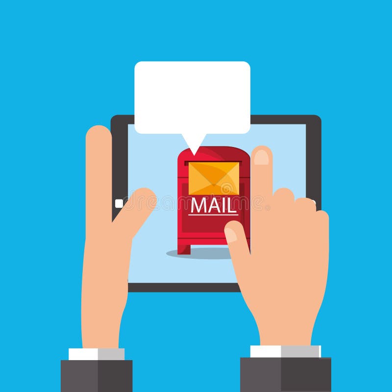 Digital Messaging Related Icons Image Stock Illustration - Illustration ...