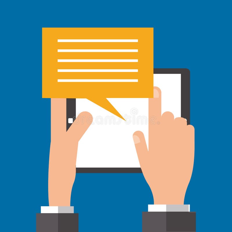 Digital Messaging Related Icons Image Stock Illustration - Illustration ...