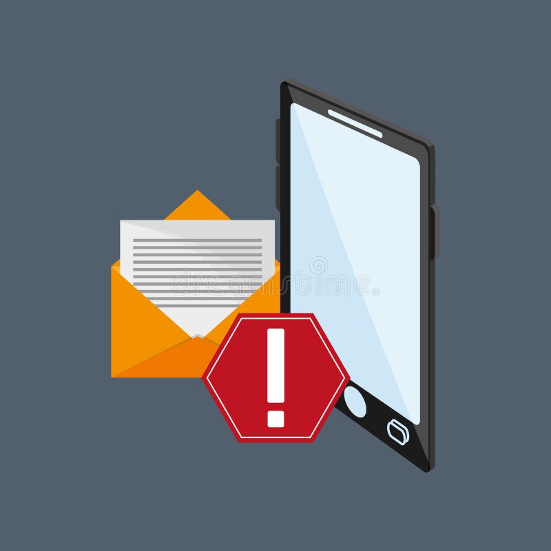 Digital Messaging Related Icons Image Stock Illustration - Illustration ...