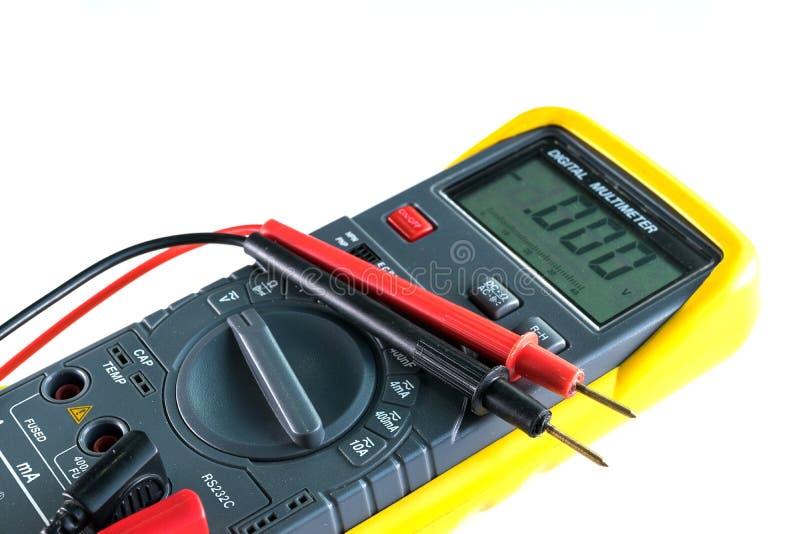 Digital Meter on White Background. Stock Photo - Image of load ...