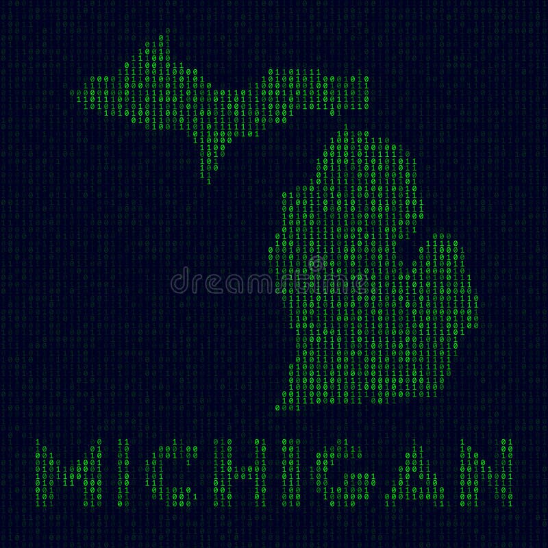 Digital Michigan logo. stock vector. Illustration of cyberspace - 182159096