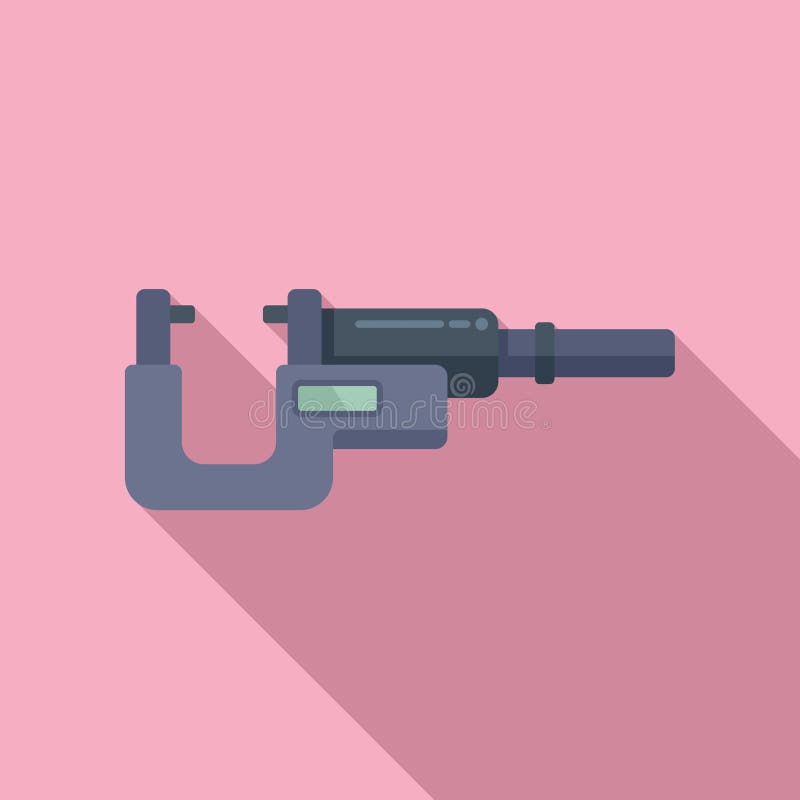 Digital Micrometer Caliper Icon Flat Vector. Machining Tool Stock ...