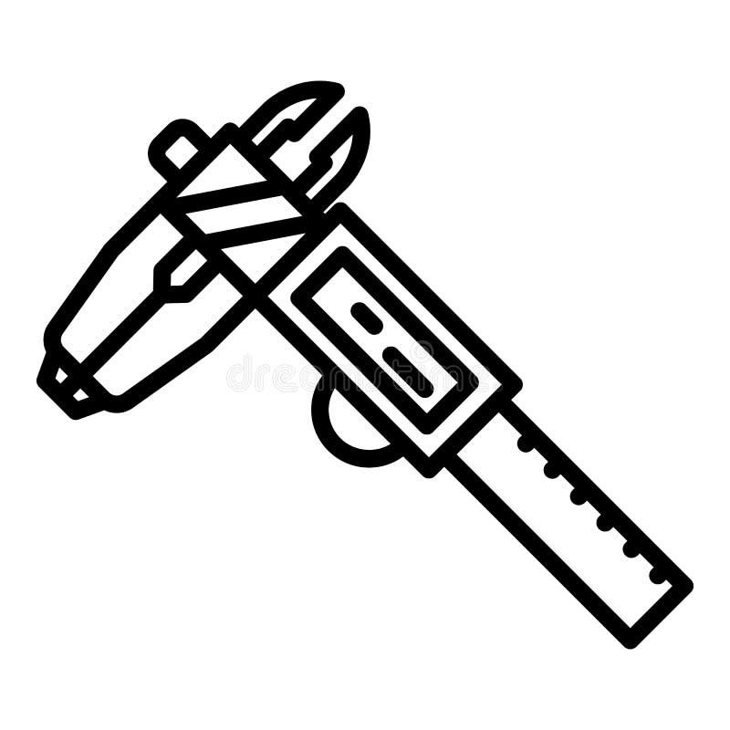 Digital Micrometer Control Icon, Outline Style Stock Vector ...