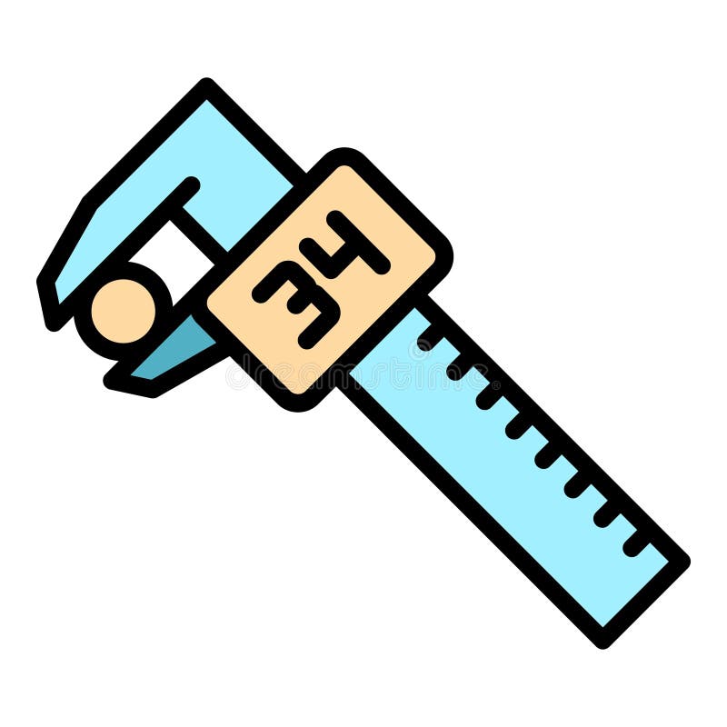 Digital Micrometer Icon Vector Flat Stock Vector - Illustration of ...