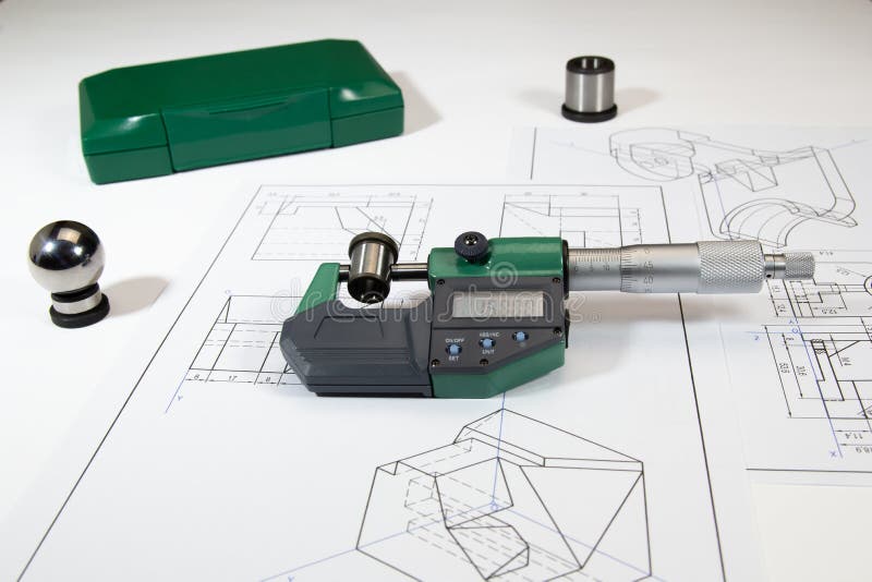 Digital Micrometer Drawing