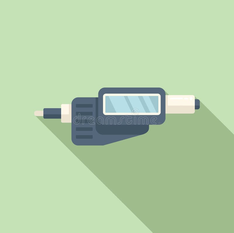 Digital Micrometer Precision Icon Flat Vector. Number Scale Stock ...