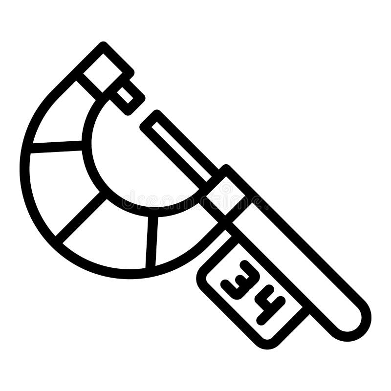 Digital Micrometer Precision Icon, Outline Style Stock Vector ...