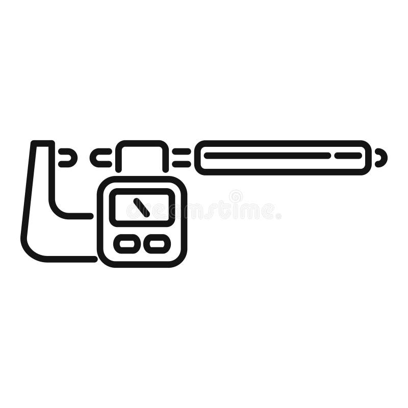 Digital Micrometer Ruler Icon Outline Vector. Laboratory Tool Stock ...