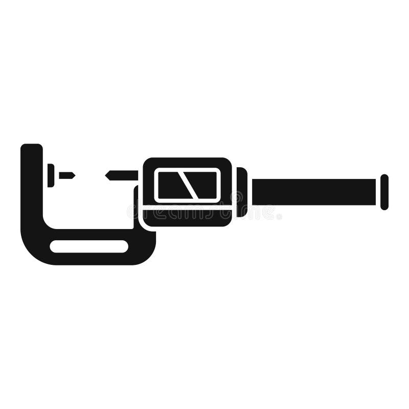 Digital Micrometer Ruler Icon Simple Vector. Laboratory Tool Stock ...