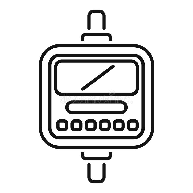 Digital Micrometer Showing Precise Measurement Tool Icon Stock Vector ...