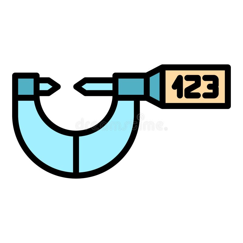 Digital Micrometer Tool Icon Vector Flat Stock Illustration ...