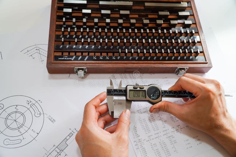 Vernier Caliper and Scale. Measuring Tool and Equipment,Gauge Blocks ...