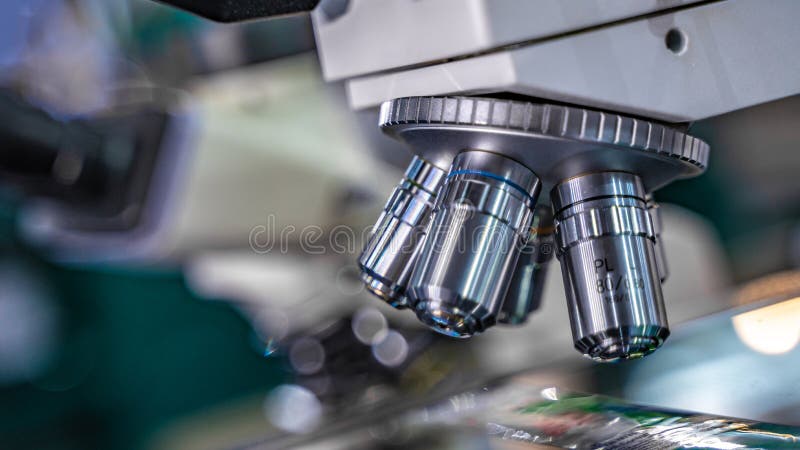 Digital Microscope in Science Laboratory Stock Photo - Image of beaker ...