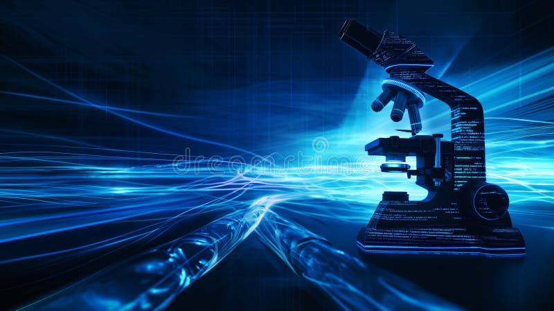 Digital Microscope in a Futuristic Lab Stock Photo - Image of advanced ...