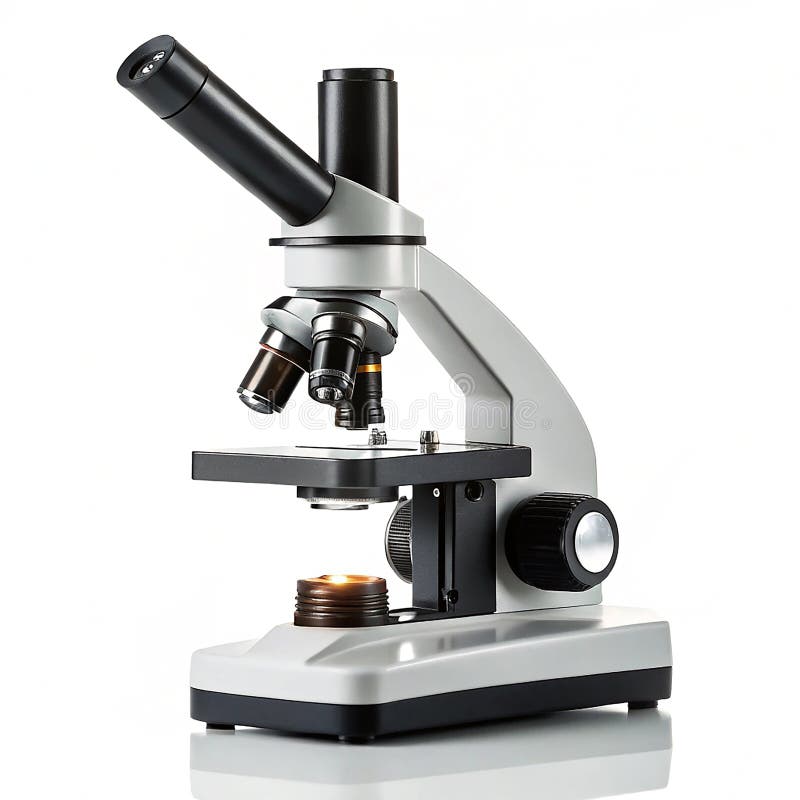 Digital Microscope on White Background Stock Illustration ...