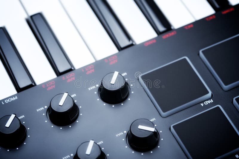 Digital Midi Keyboard stock photo. Image of black, electric - 29003200