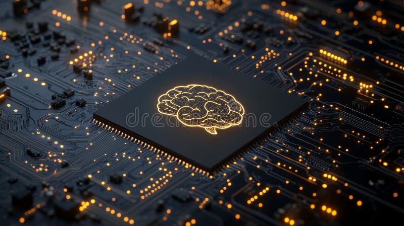 A Digital Mind with Circuitry Lines Symbolizing AI in Cybersecurity ...