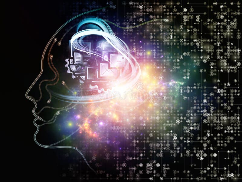 Digital Mind Painting stock illustration. Illustration of inspiration ...
